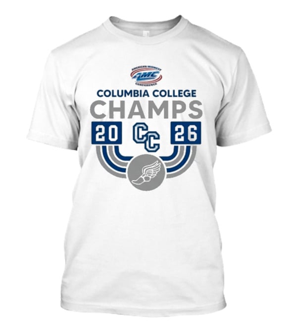American Midwest Conference Columbia College Champs 2026 CC Indoor Track And Field T-Shirt