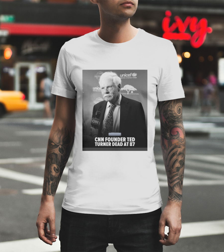 CNN Founder Ted Turner Dead At 87 UNICEF Interview T-Shirt