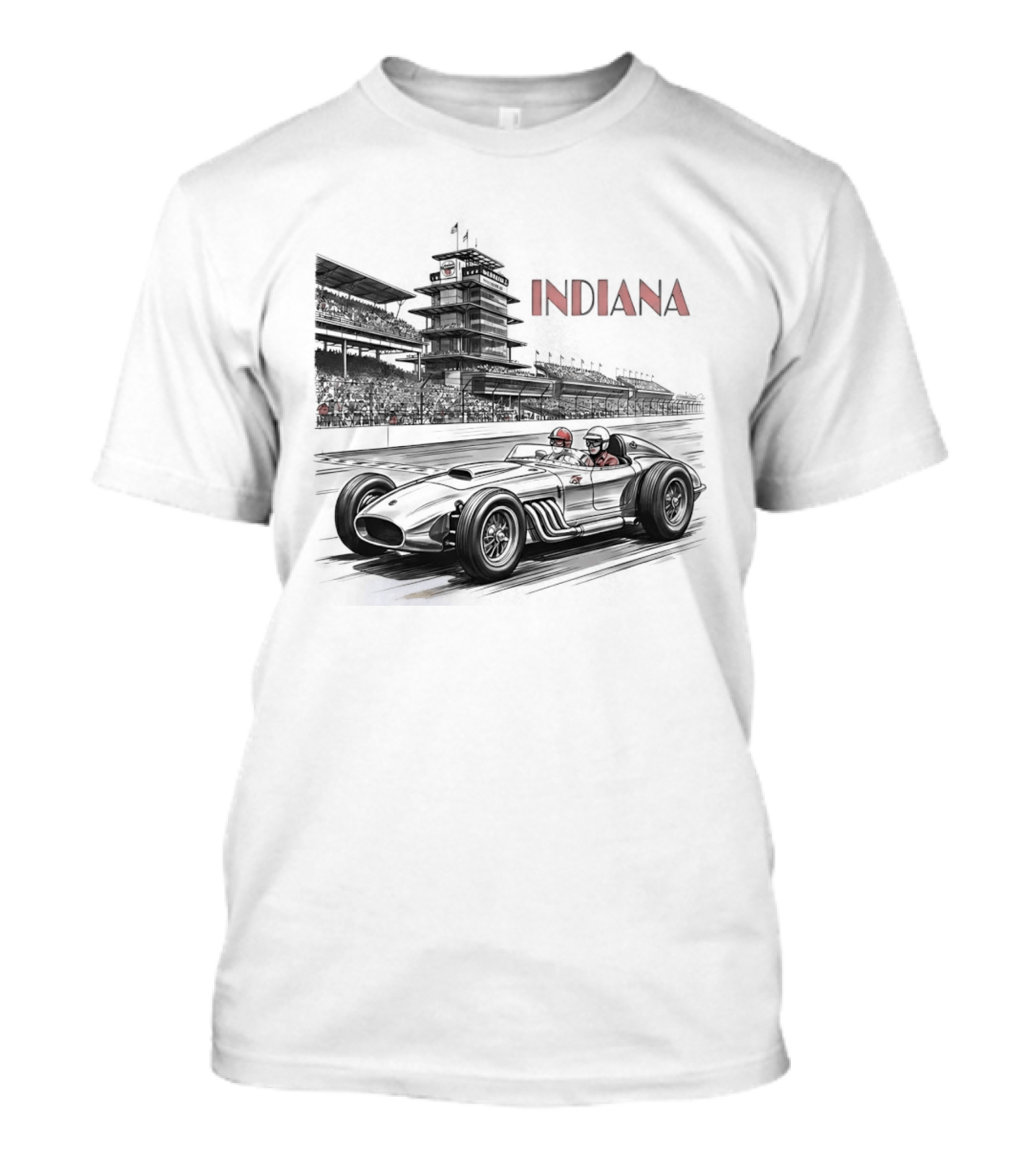 Indiana Indianapolis Motor Speedway Indy 500 Racing Car T-Shirt