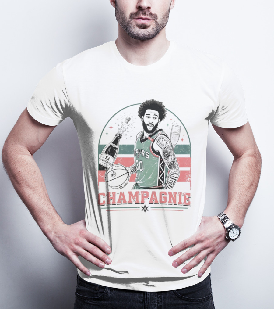 Julian Champagnie San Antonio Spurs Basketball 90s T-Shirt