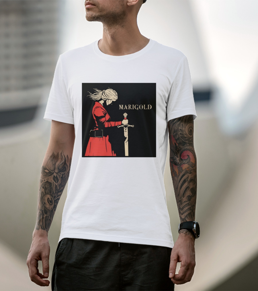 Marigold Witch Bolt Warrior Woman With Sword T-Shirt