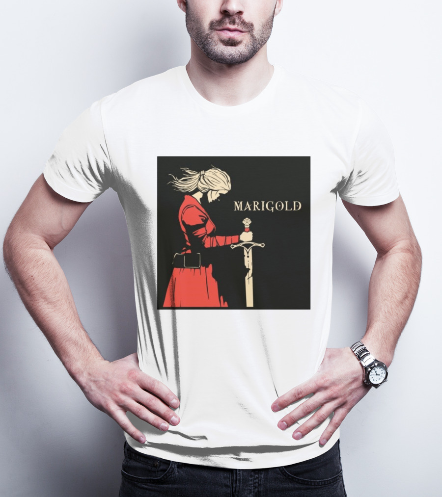 Marigold Witch Bolt Warrior Woman With Sword T-Shirt