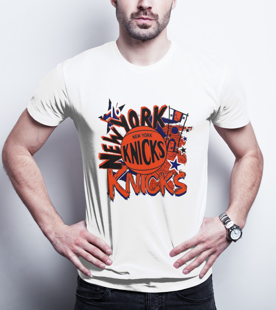 New York Knicks Hardwood Classics Play By Play Vintage Team Basketball T-Shirt