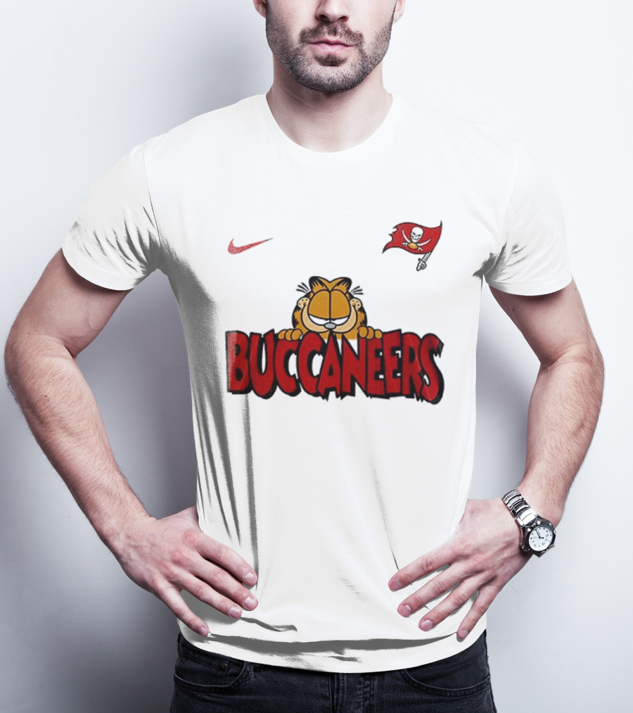 Nike Tampa Bay Buccaneers Garfield Football Fan Art NFL T-Shirt