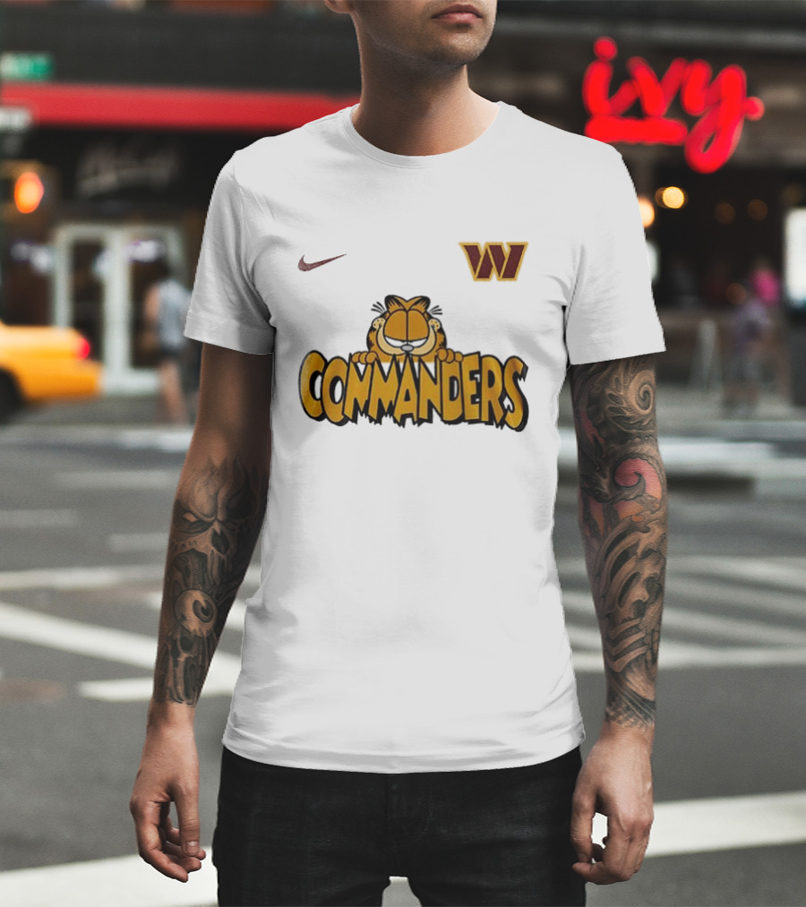 Nike Washington Commanders Garfield Collaboration Football Fan Collection T-Shirt