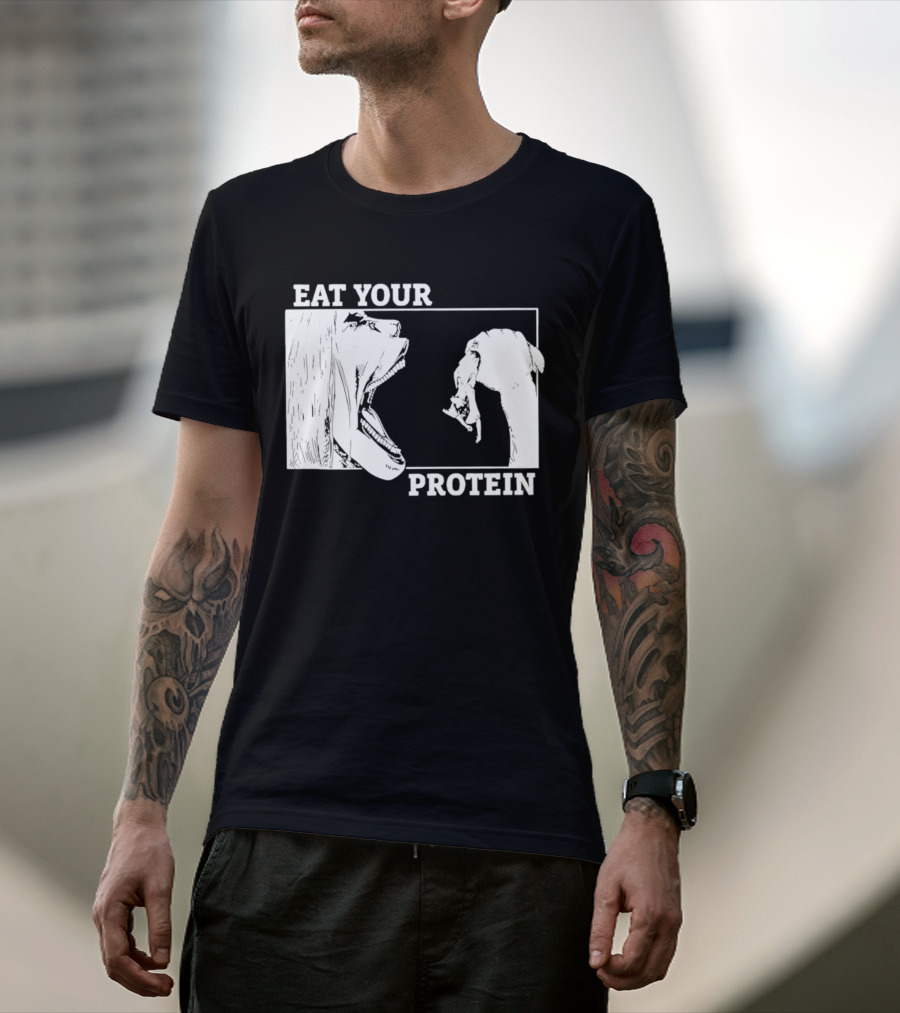 Attack On Titan Eat Your Protein Anime Eaten Scene T-Shirt