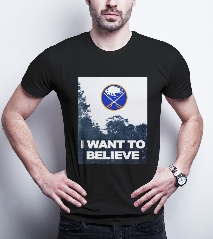 Buffalo Sabres I Want To Believe UFO Hockey T-Shirt