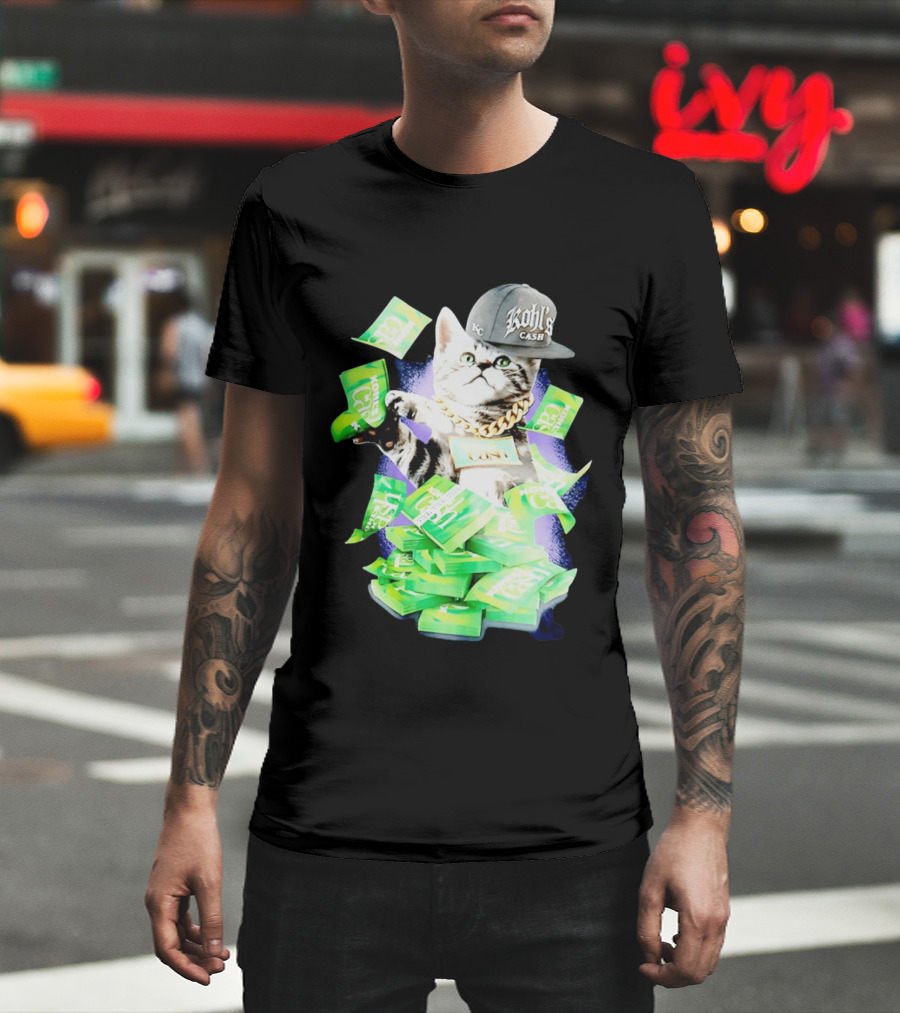 Cats Love Kohl's Cash KC Cap And Gold Chain T-Shirt