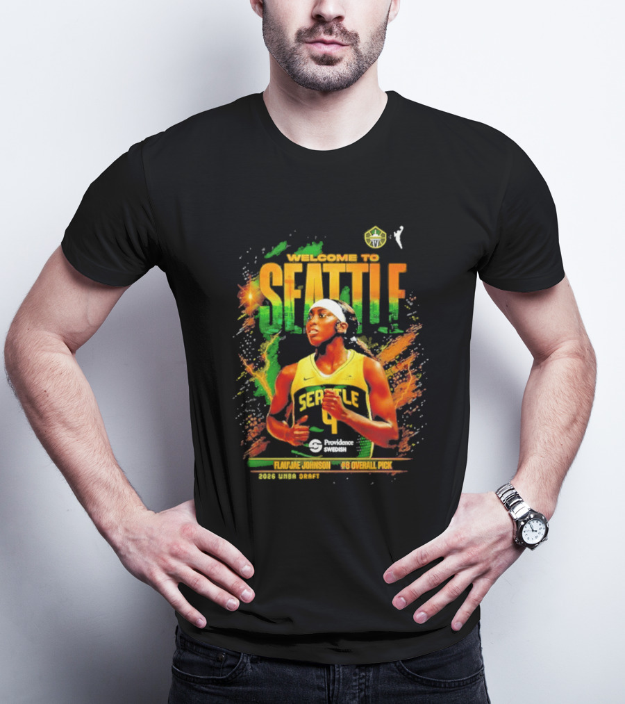 Welcome To Seattle Flau'jae Johnson WNBA Seattle Storm Rookie Season 2023 T-Shirt