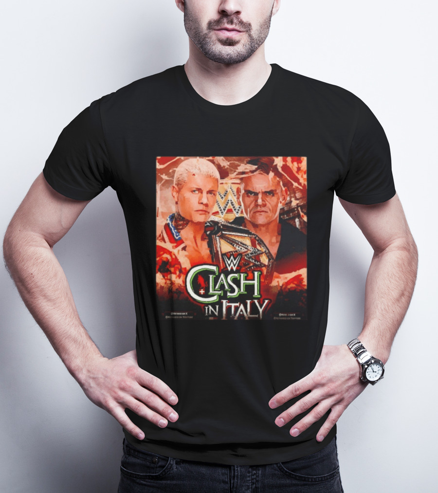 WWE Clash In Italy Cody Rhodes Vs Gunther May 31 Event T-Shirt
