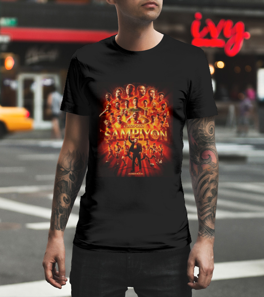 Galatasaray 2025 2026 Şampiyon Süper Lig Dominasyon 26th Win Celebration T-Shirt