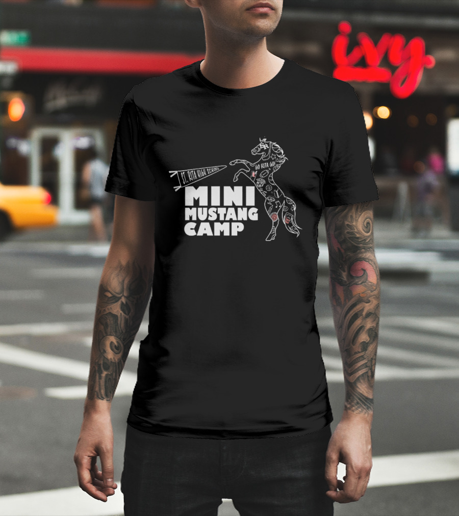 St. Rita High School Mini Mustang Camp Peppy Horse Activities T-Shirt