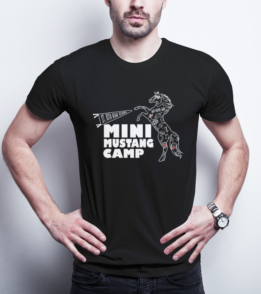 St. Rita High School Mini Mustang Camp Peppy Horse Activities T-Shirt