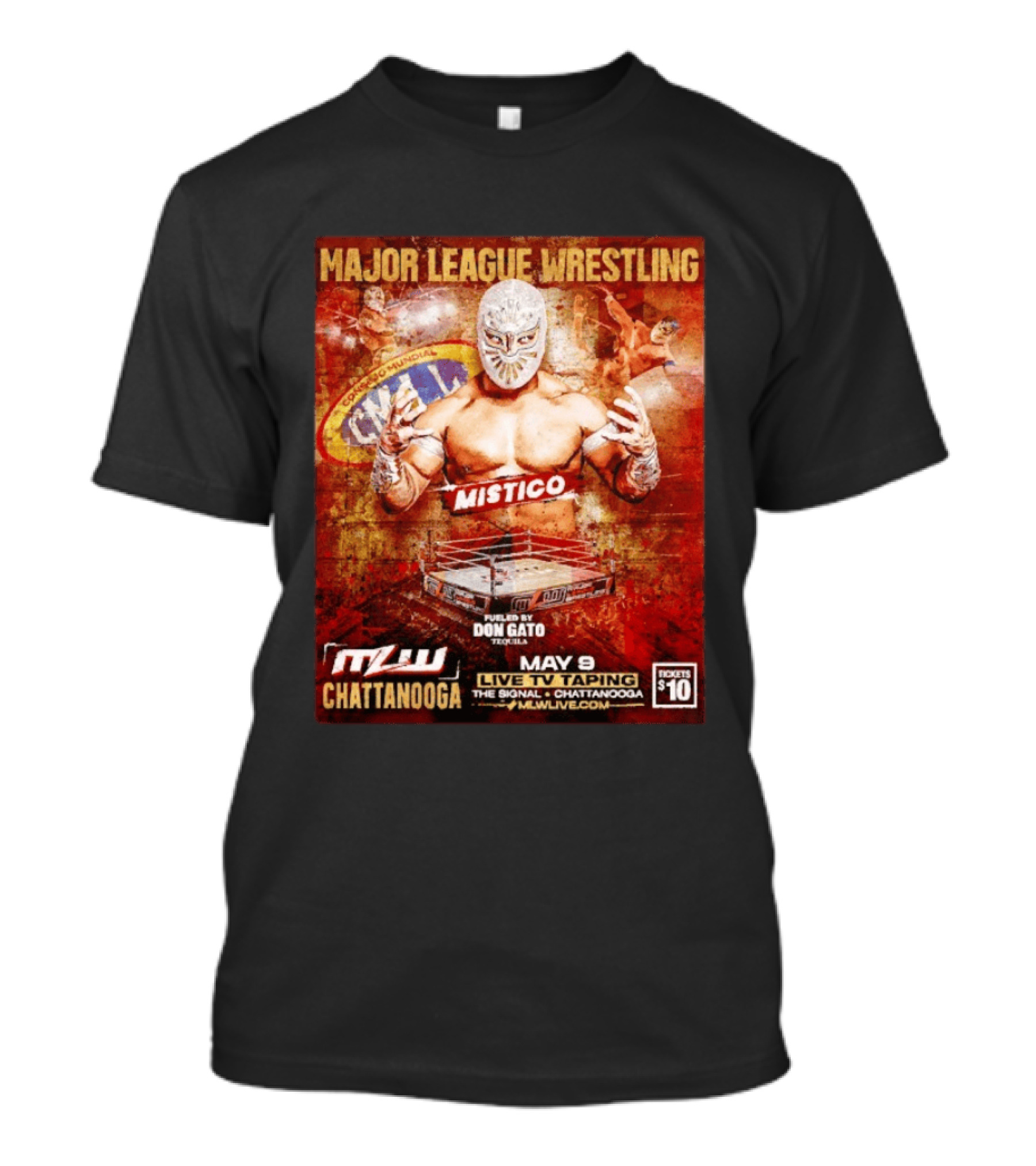 Mistico Major League Wrestling May 9 Live TV Taping The Signal Chattanooga T-Shirt