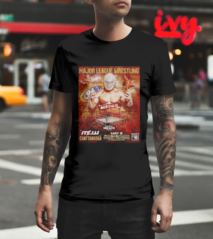 Mistico Major League Wrestling May 9 Live TV Taping The Signal Chattanooga T-Shirt