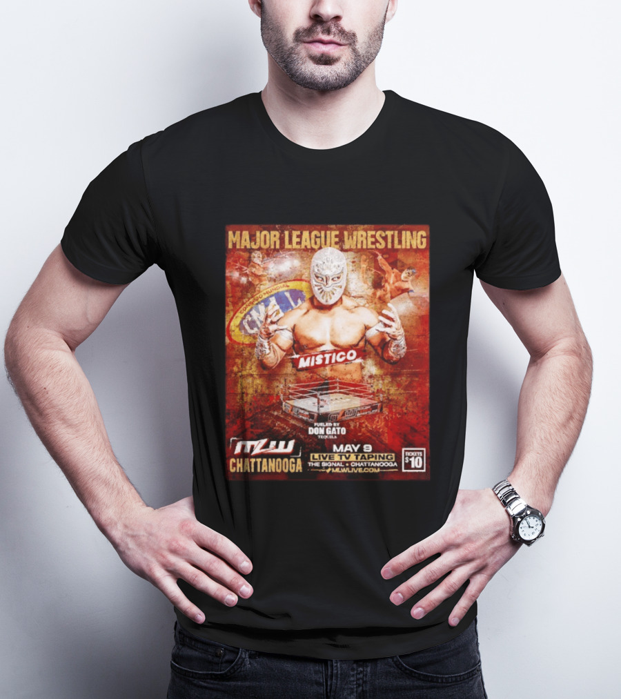 Mistico Major League Wrestling May 9 Live TV Taping The Signal Chattanooga T-Shirt
