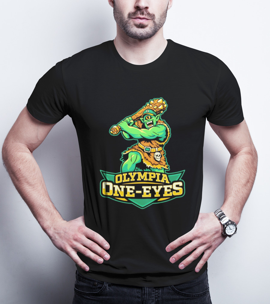 Olympia One Eyes Cyclops With Spiked Mace T-Shirt