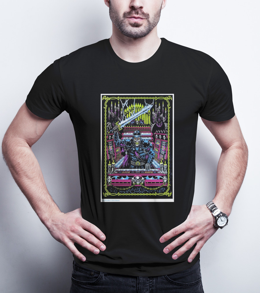 Out Of Season Skeleton Warrior Organist T-Shirt