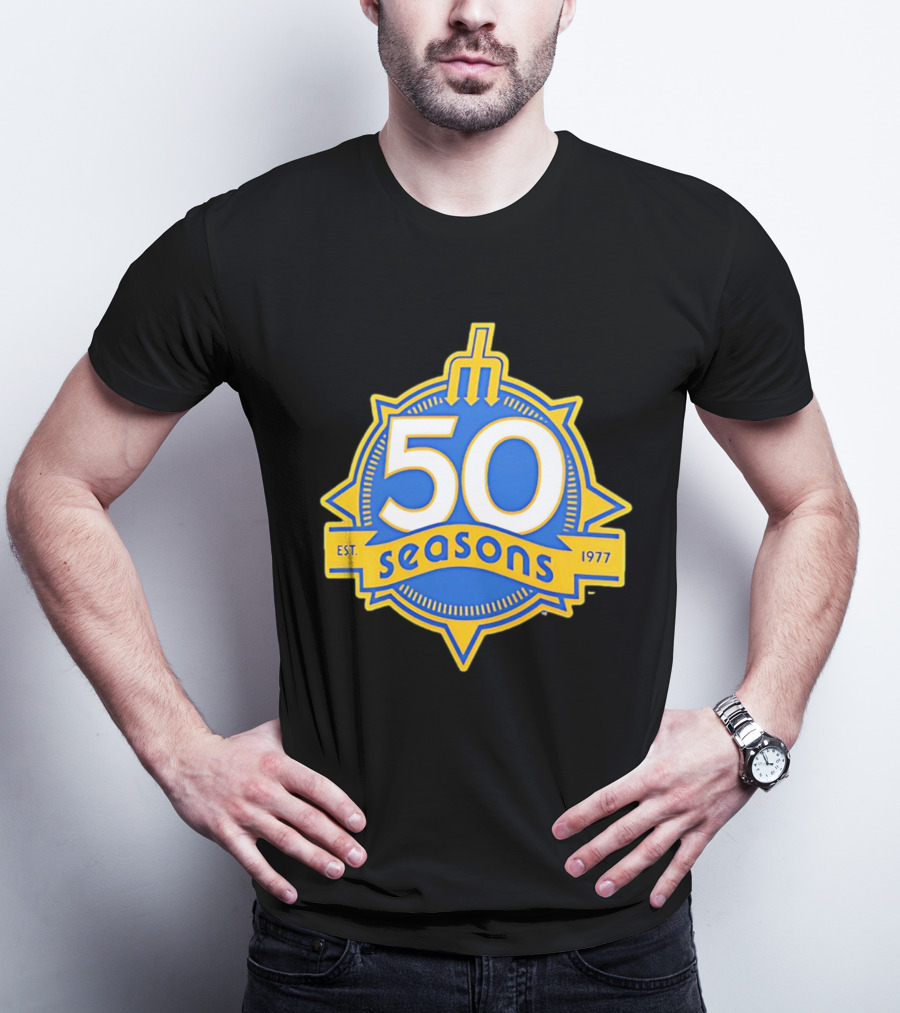 Seattle Mariners 50 Seasons Est. 1977 Baseball Anniversary T-Shirt