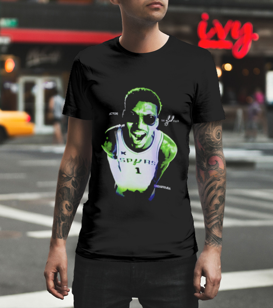 The Alien Victor Wembanyama Spurs X Files Mashup Paranormal Basketball T-Shirt
