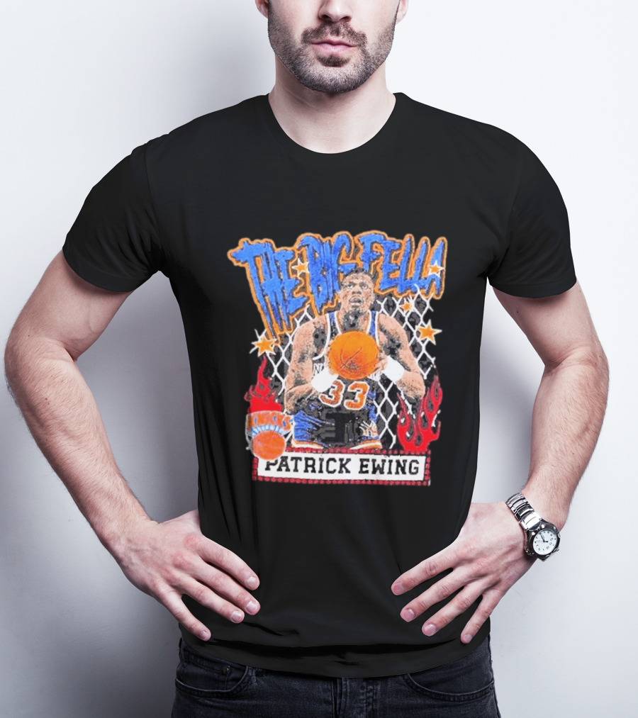 The Big Fella Patrick Ewing 33 New York Knicks Basketball Legend T-Shirt