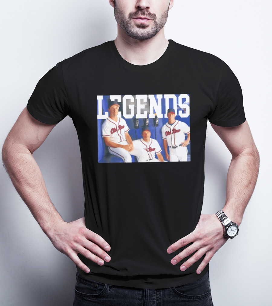 Atlanta Braves Legends The Big Three 1993 2002 T-Shirt