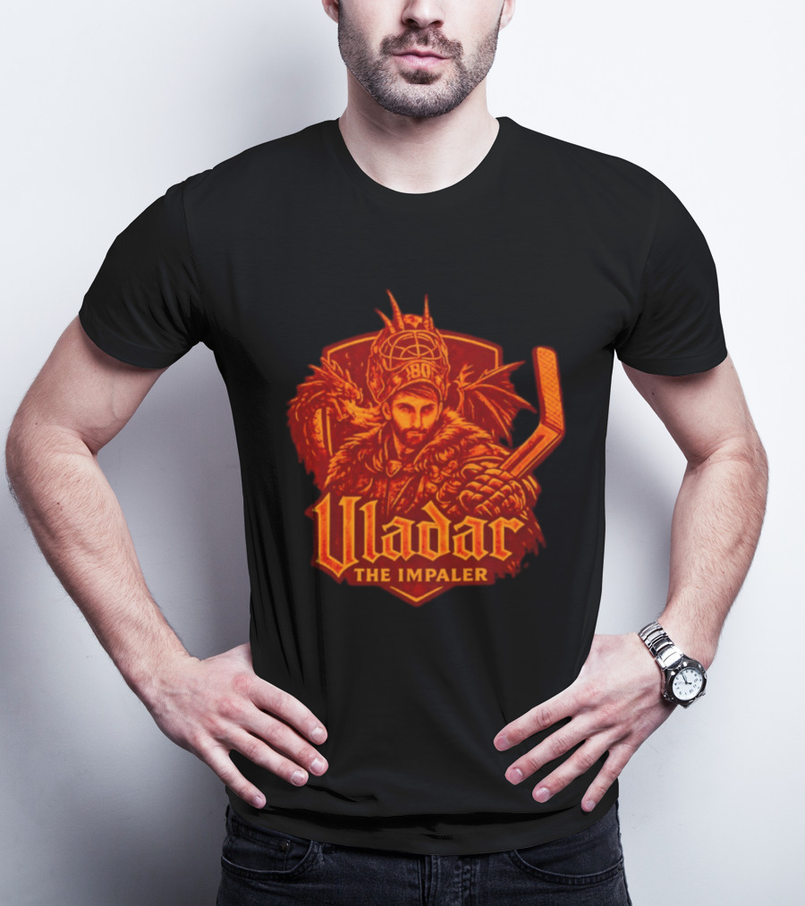Vladar The Impaler Dan Vladar Hockey Goalie Dragon Warrior T-Shirt