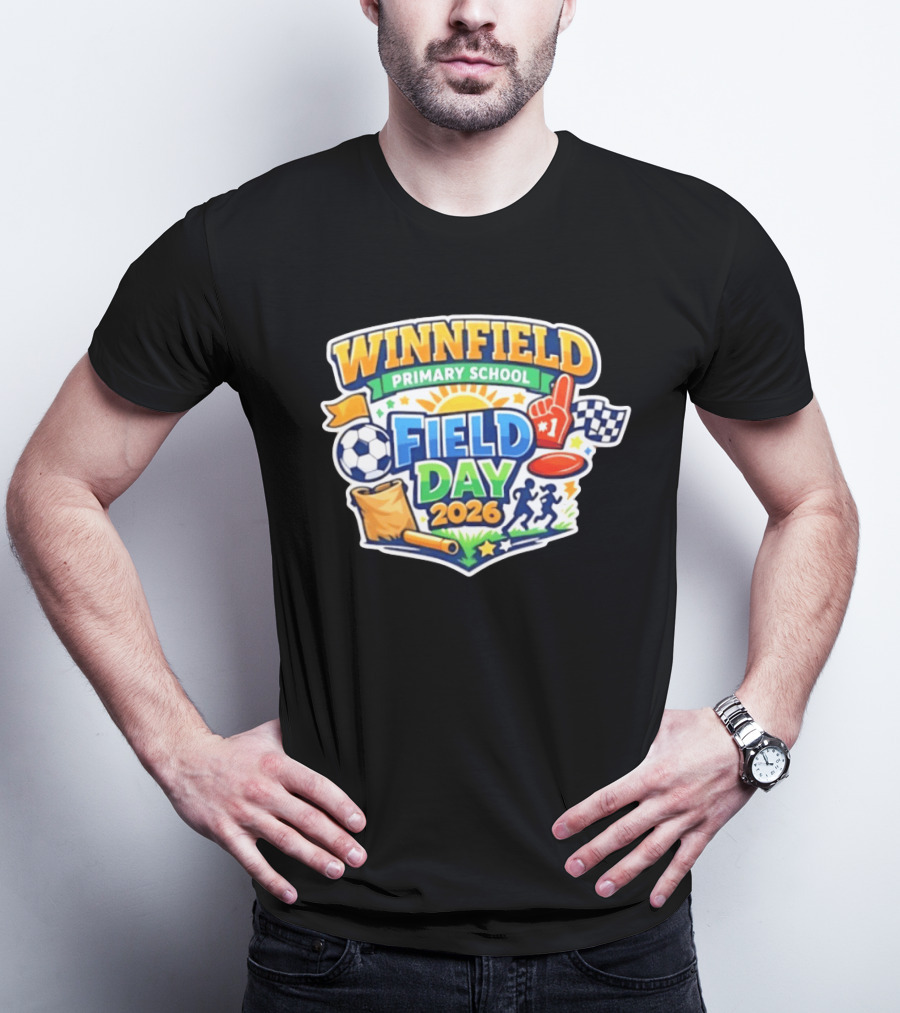 Winnfield Primary School Field Day 2026 Soccer Race Checkered Flags T-Shirt