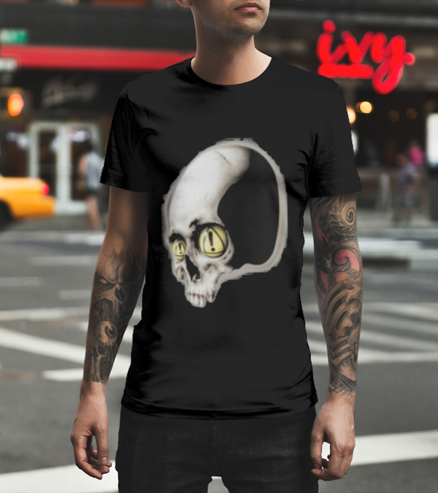 Yeat Dangerous Summer Skull Graphic With Distorted 3D Effect T-Shirt
