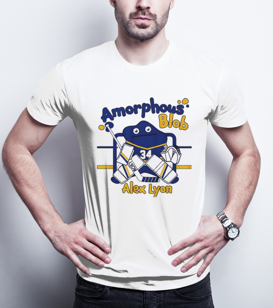 Buffalo Hockey Amorphous Blob Alex Lyon 34 T-Shirt