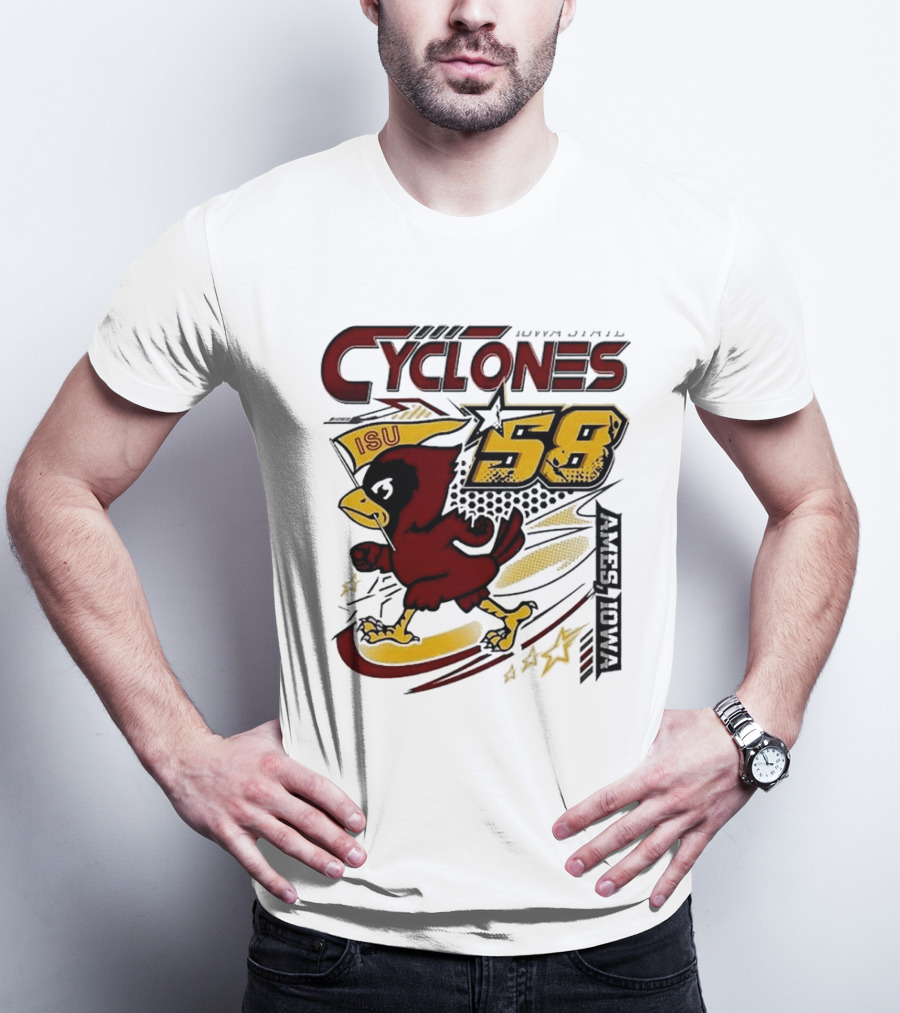 Cyclones ISU Racing Cy 58 Comfort Colors 90s T-Shirt