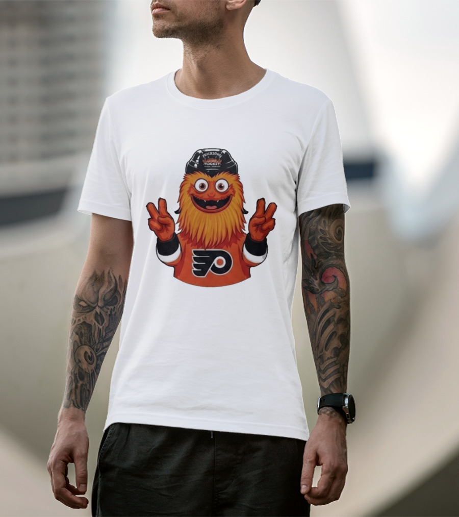 Philadelphia Flyers Gritty Peace Victory Hockey Fan Favorite T-Shirt