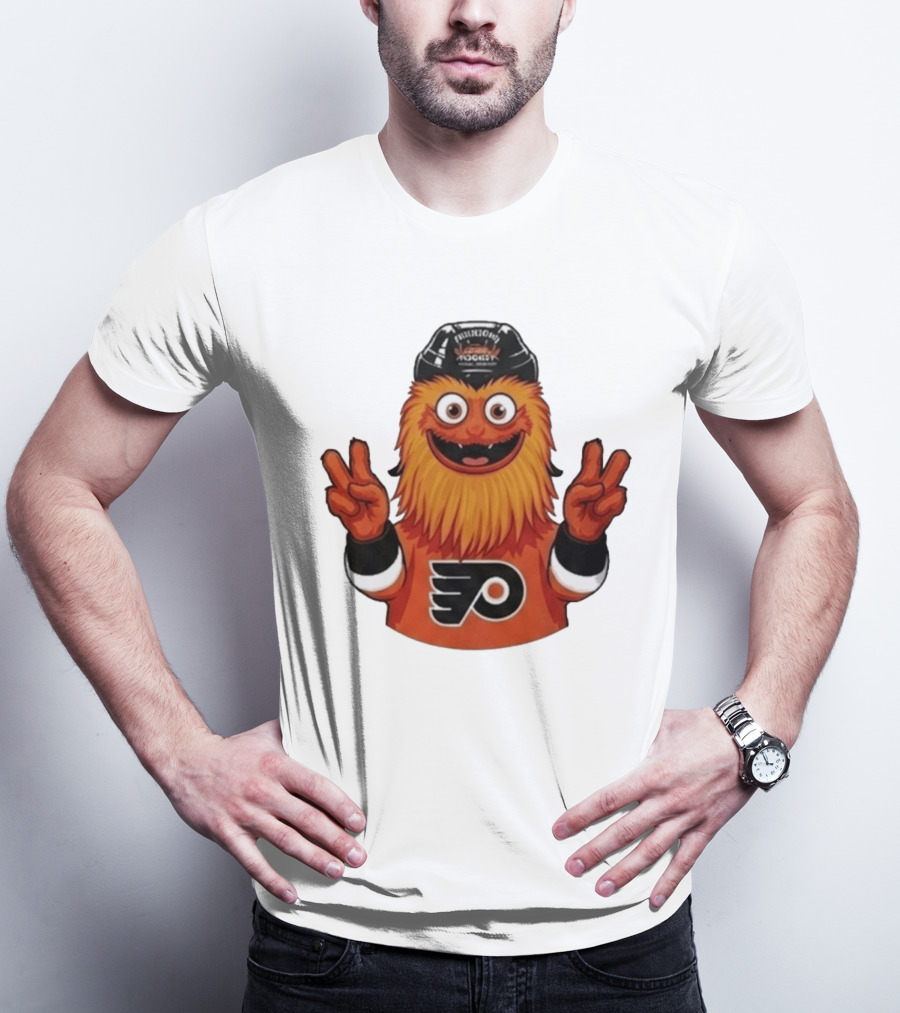 Philadelphia Flyers Gritty Peace Victory Hockey Fan Favorite T-Shirt