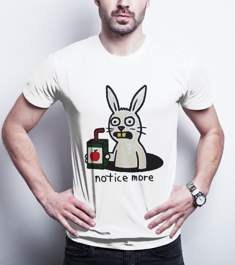 Notice Forbidden Apple Juice Box Bunny T-Shirt