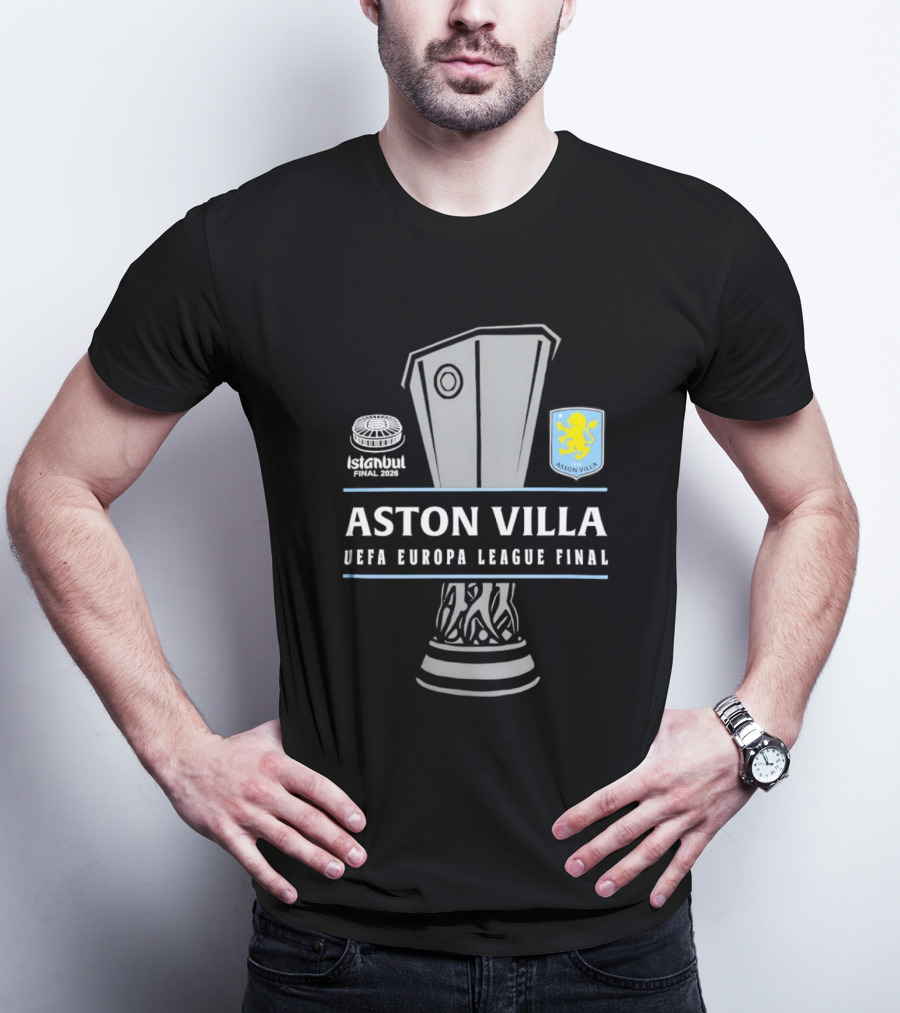 Aston Villa UEFA Europa League Final Trophy 2026 T-Shirt