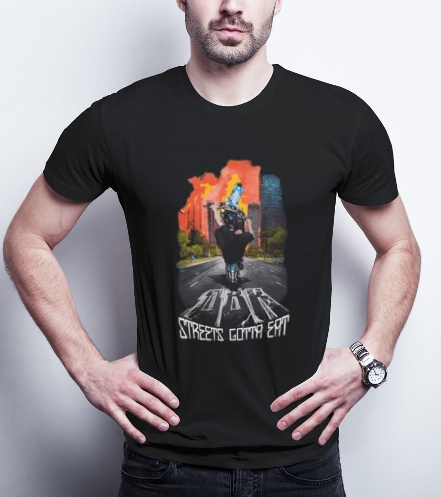 Dirt Bike Kidz Streets Gotta Eat Urban Rider Scene T-Shirt