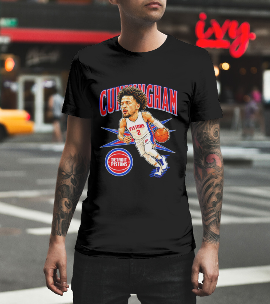 Cade Cunningham Detroit Pistons Basketball Star Number 2 T-Shirt