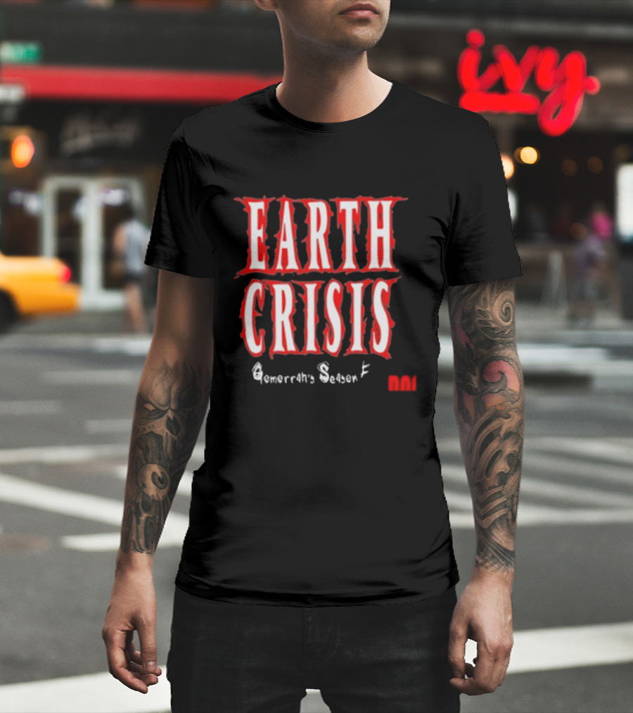 Earth Crisis Doomsday Gomorrah's Season Ends Holy Mountain Printing T-Shirt