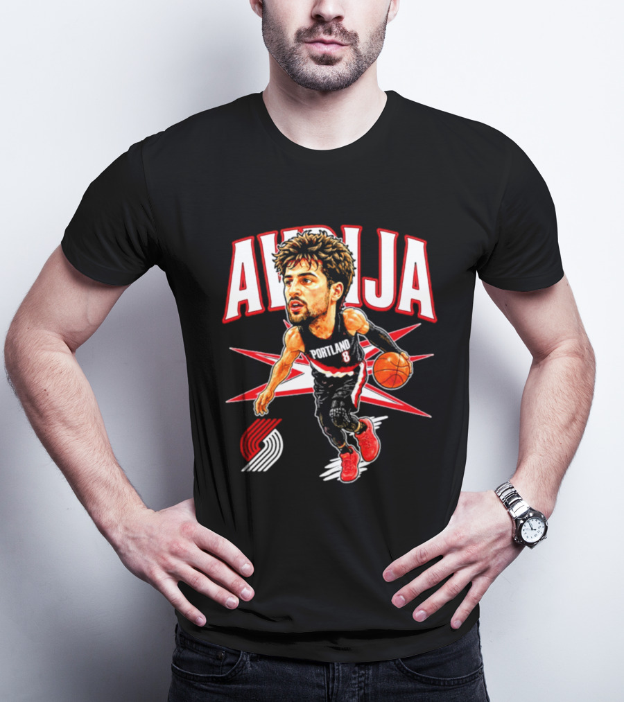 Deni Avdija Portland Trail Blazers Big Head Cartoon Star T-Shirt