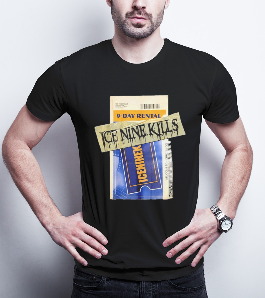 ICE NINE KILLS 9 Day Rental Iceninek Welcome To Horrorwood T-Shirt