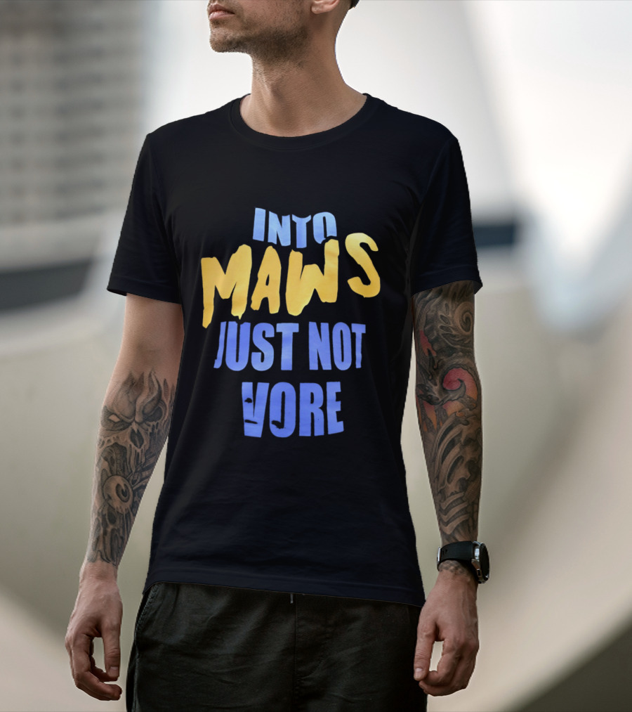 Into Maws Just Not Vore Blue Yellow T-Shirt
