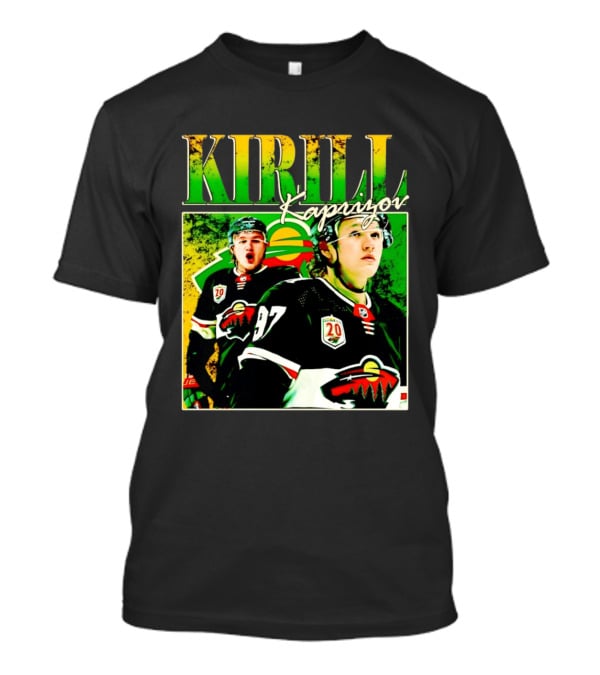 Kirill Kaprizov Minnesota Wild NHL Hockey Player With 20th Anniversary T-Shirt