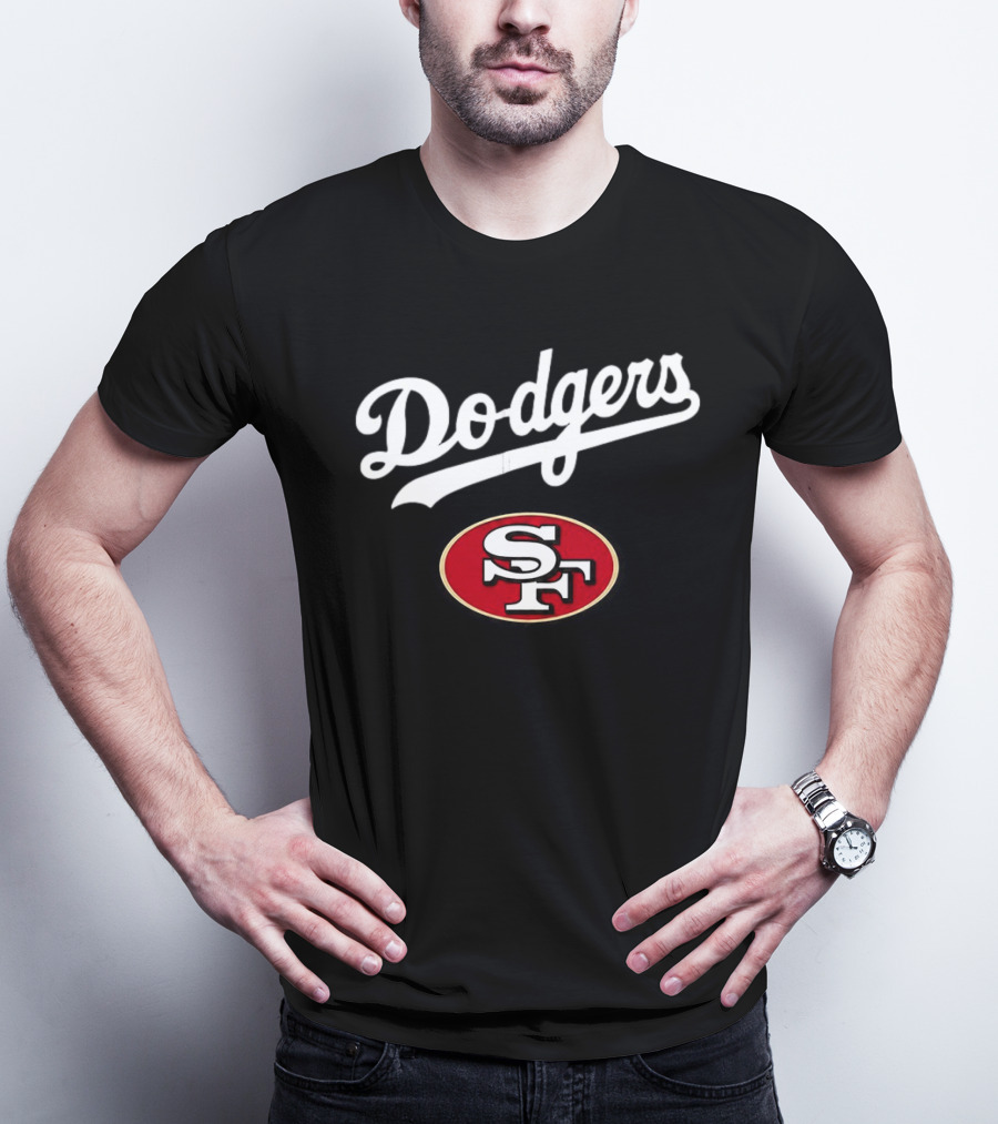 Dodgers SF Baseball Jersey Los Angeles San Francisco 49ers T-Shirt