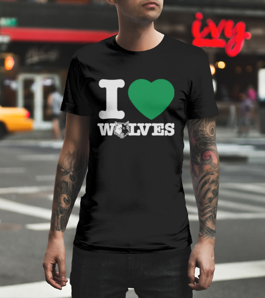 Minnesota Timberwolves I Love Wolves T-Shirt