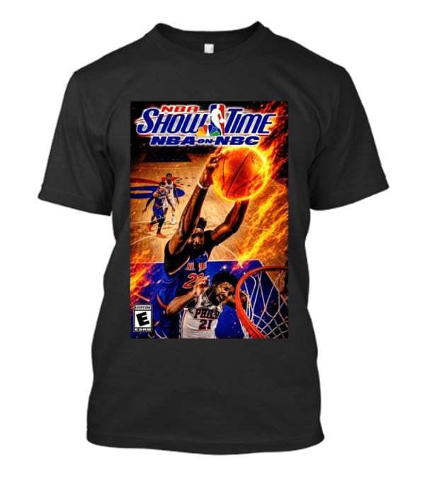 NBA Showtime Dunking Mitchell Robinson On Joel Embiid NBA On NBC T-Shirt