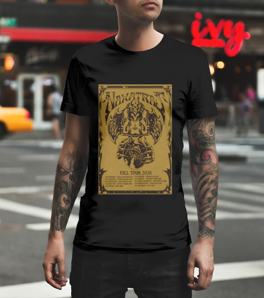 Naxatras Fall Tour 2026 European Concert Dates And Locations T-Shirt