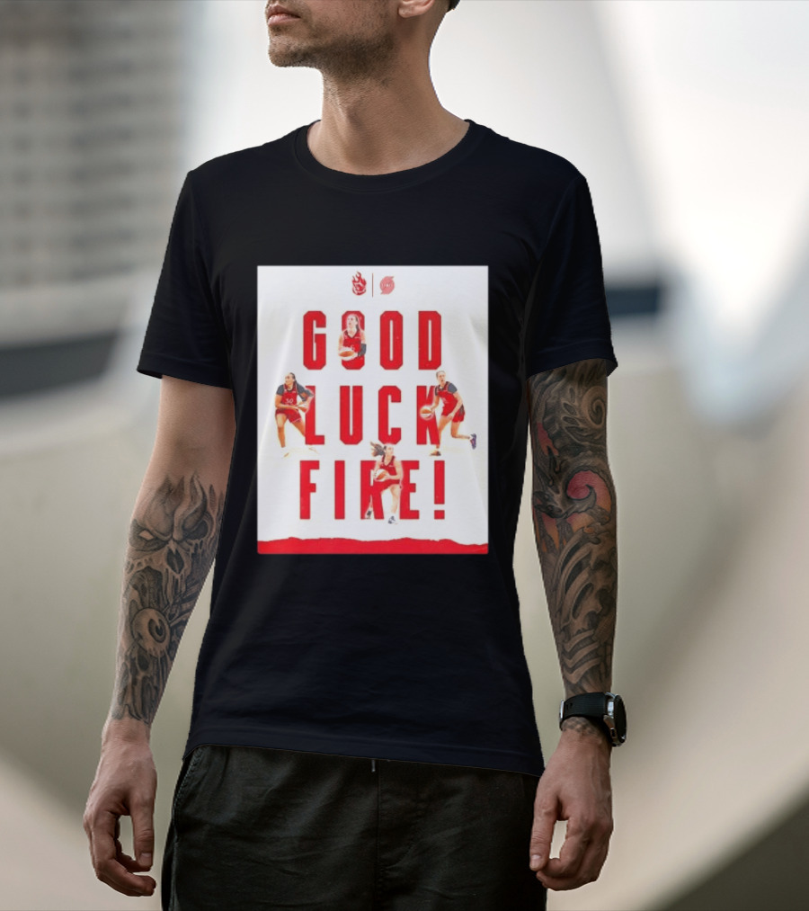 Portland Trail Blazers Good Luck Fire Basketball T-Shirt