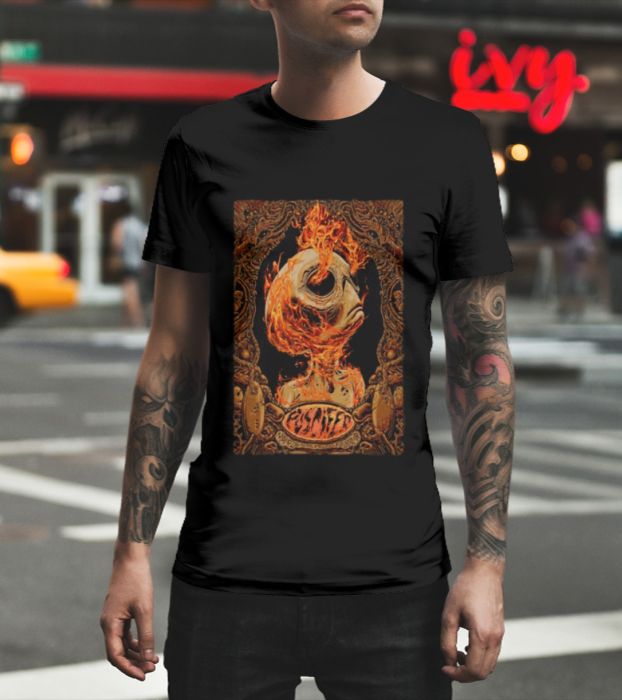 Puscifer Theater Of The Clouds Portland OR Event May 8 2026 Alien Skull In Flames T-Shirt