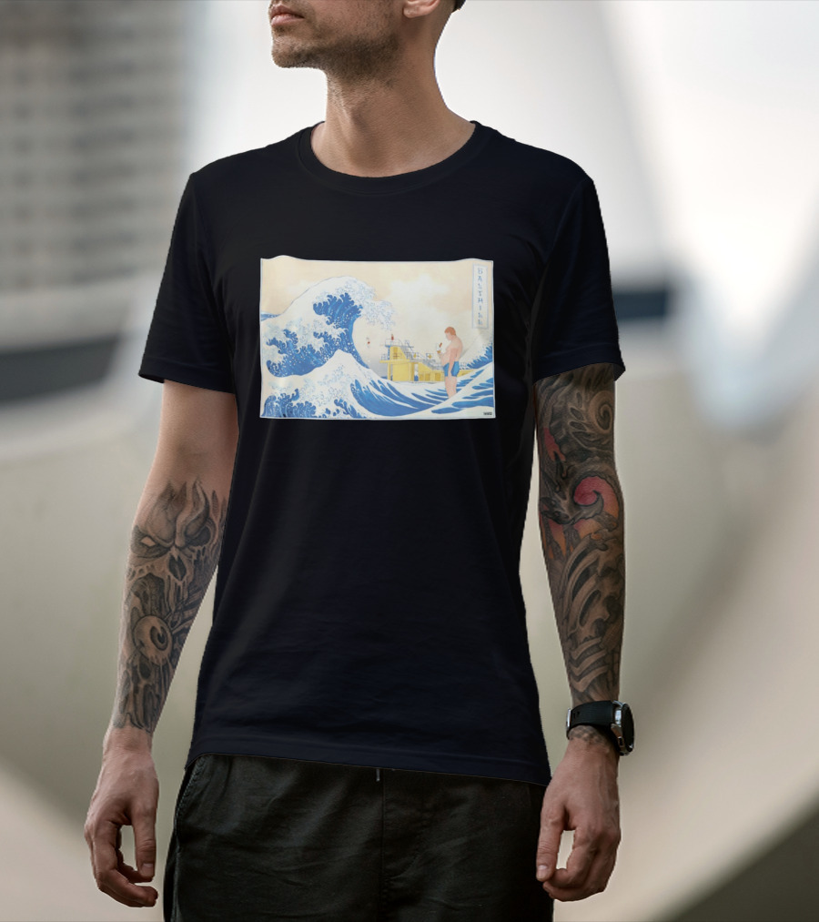 The Great Wave Salthill Swimmer And Diving Board Scene T-Shirt