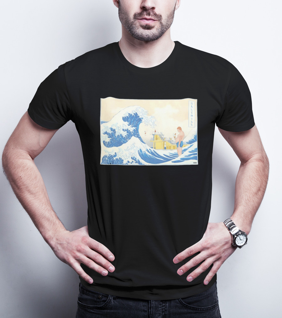 The Great Wave Salthill Swimmer And Diving Board Scene T-Shirt